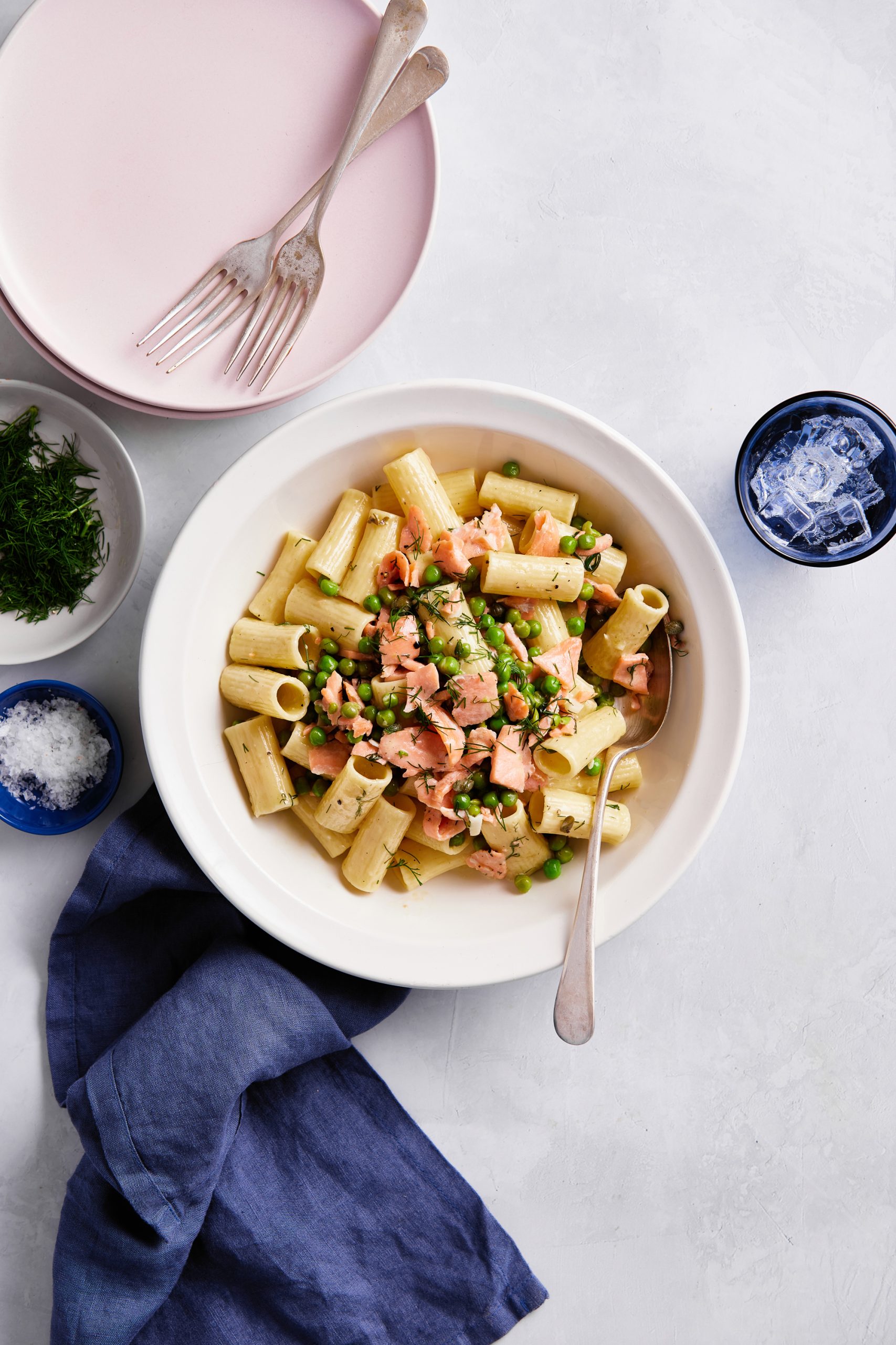 Creamy Huon Smoked Salmon and Pea Rigatoni - Huon Aqua