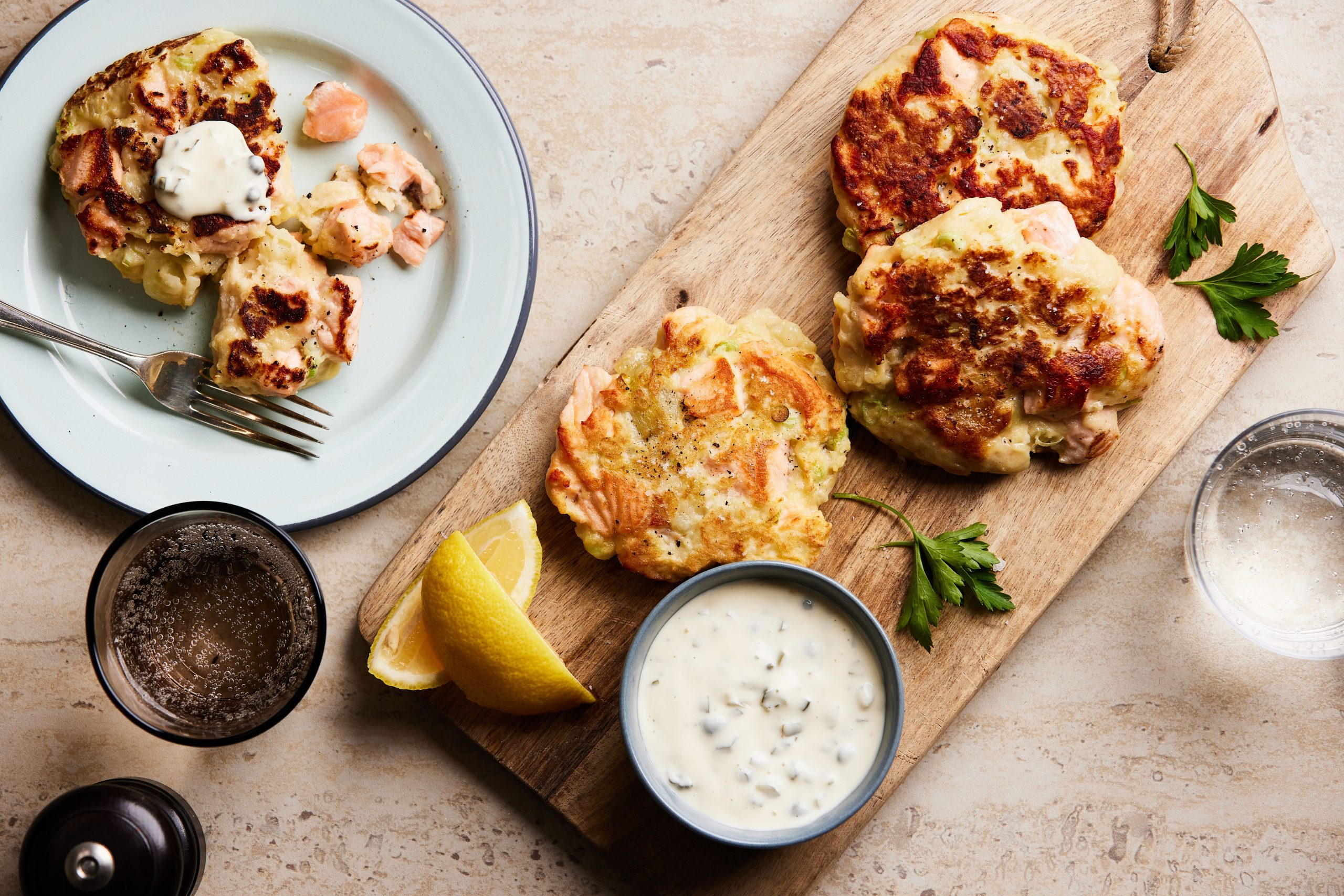 Salmon and Potato Rosti with Homemade Dipping Sauce - Huon Aqua
